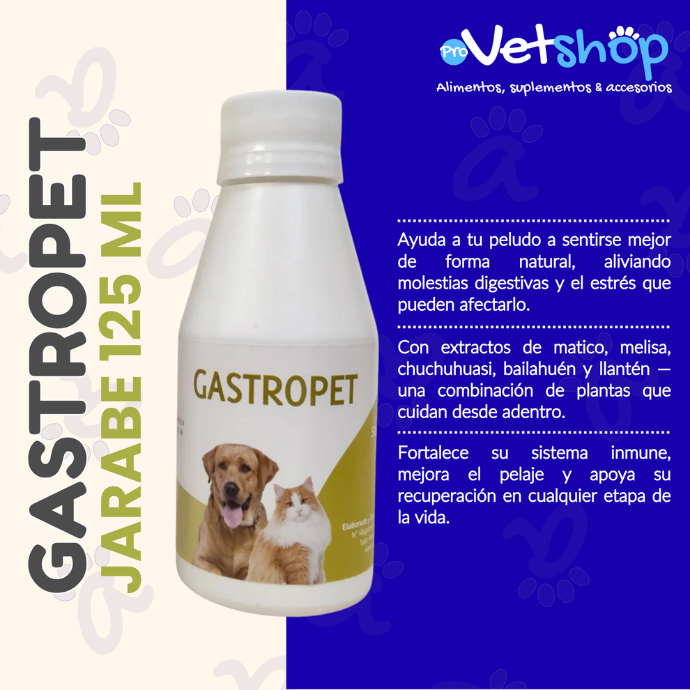 GASTROPET: Jarabe Natural para el Cuidado Gástrico de Mascotas – ProVetFans