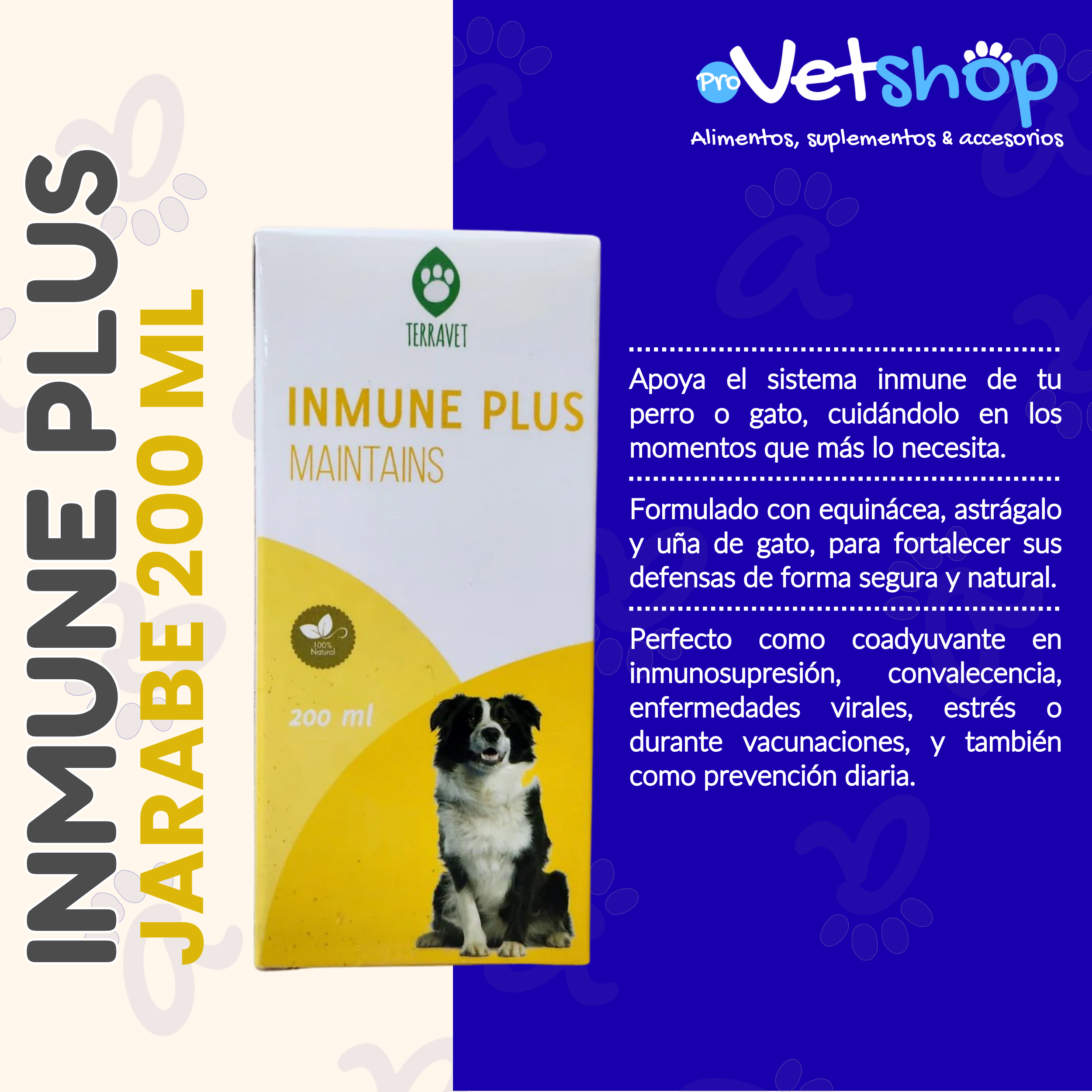 INMUNE PLUS Jarabe Natural | Refuerza las defensas de tu mascota ...